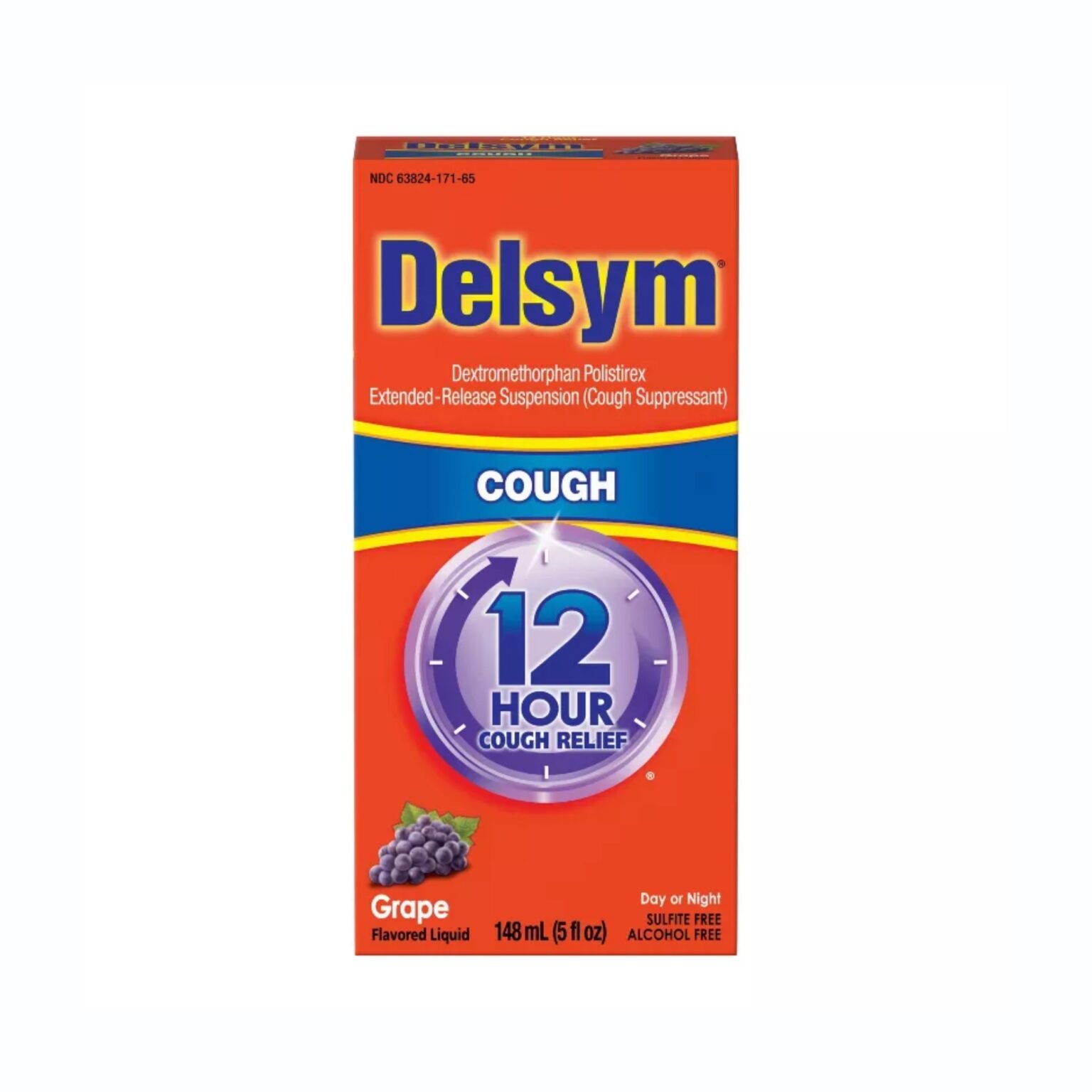 Delsym Jarabe Supresor de Tos Sabor Uva Para Adultos 148ml - D bazar