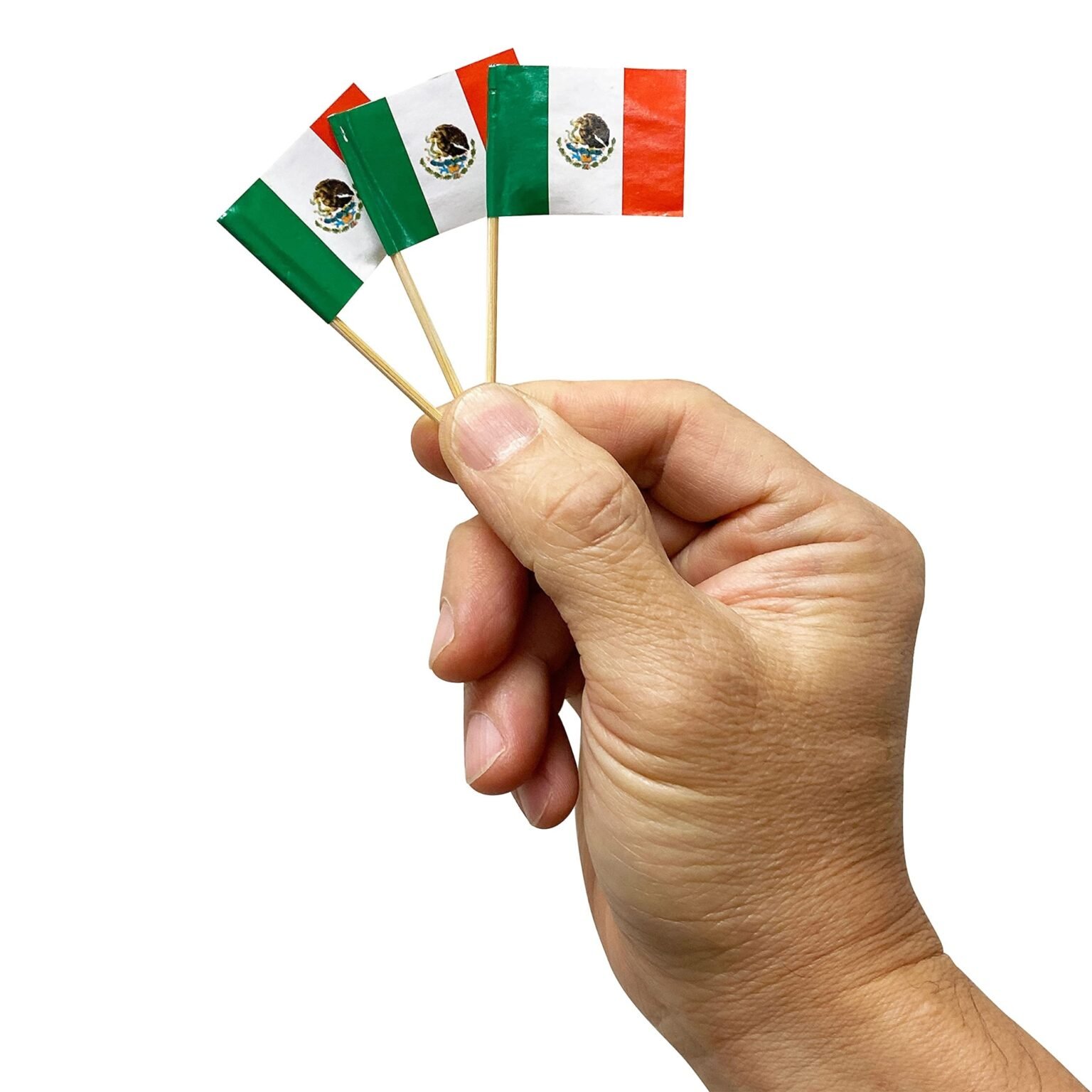 50 Palillos Banderitas Mexico Para Botanas Fiestas Patrias - D bazar